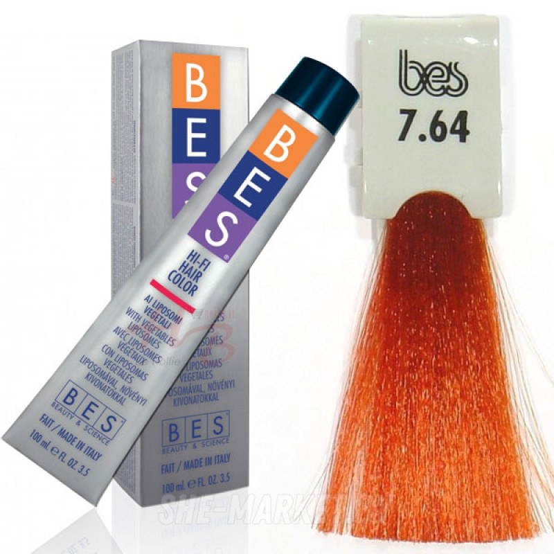 BES HI-FI Hair Color 7.64 100ml - Amarina