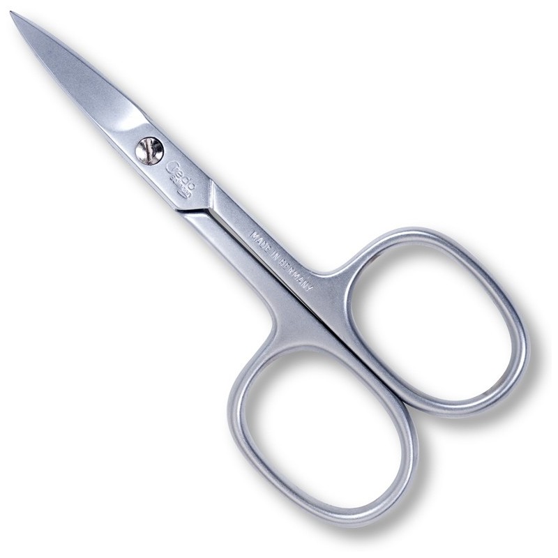 Credo Nail Scissors, Matte, Chrome, Curved - 4006293084341 - Amarina Beauty